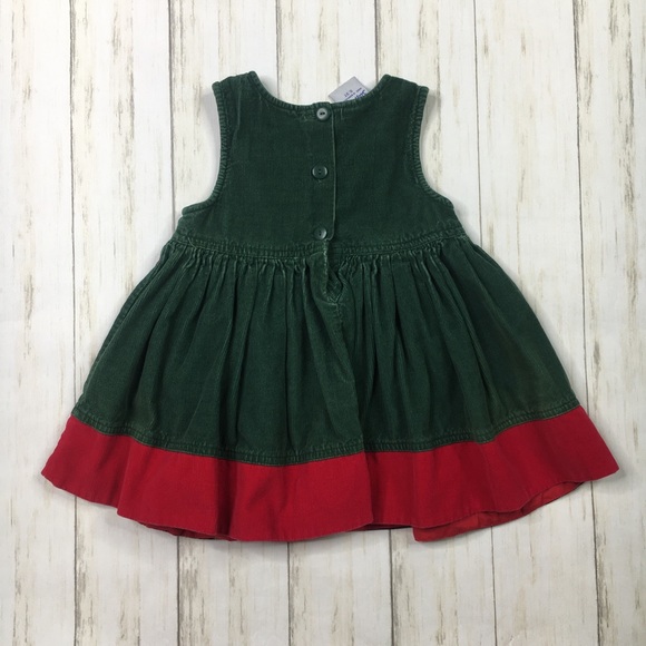 Vintage | Dresses | Vintage Samara Green Red Corduroy Dress | Poshmark